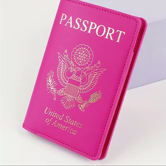 Boutique | Other | Hot Pink Gold Glam Passport Cover New | Poshmark